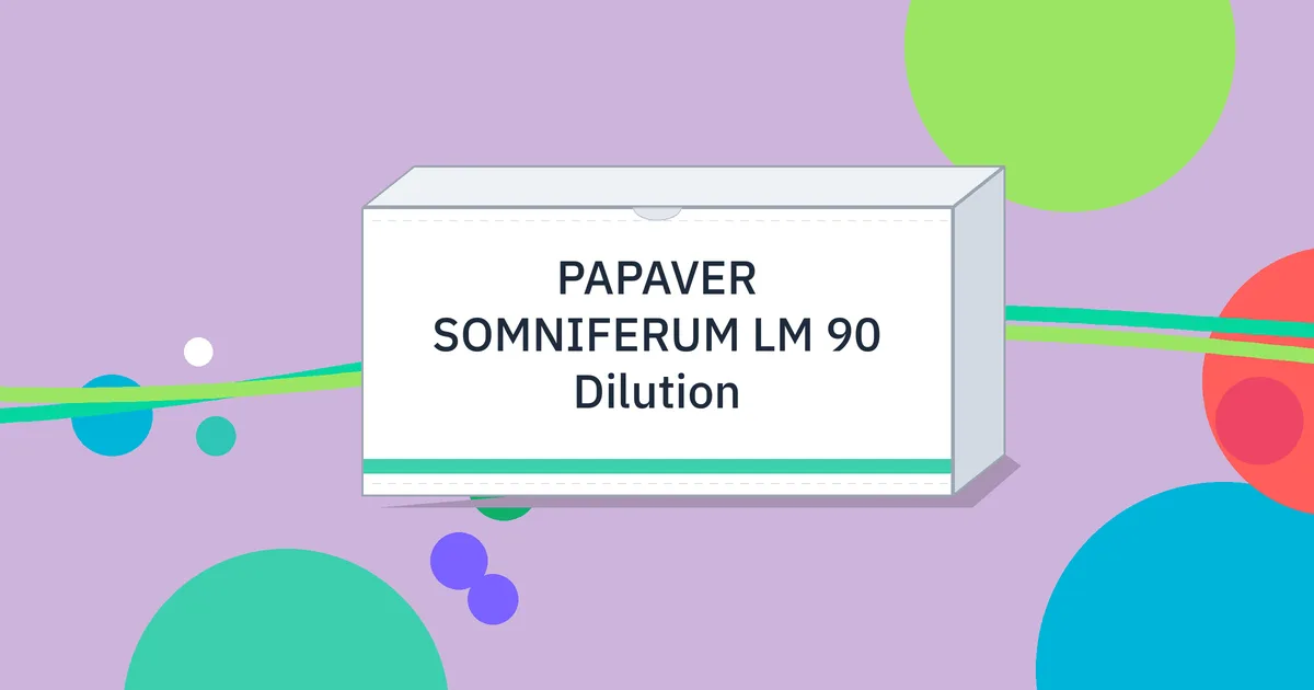 Symbolbild: Packung mit der Aufschrift PAPAVER SOMNIFERUM LM 90 Dilution (PZN 12976114) – Verfügbarkeit und Bezug in Apotheken in Frankfurt am Main