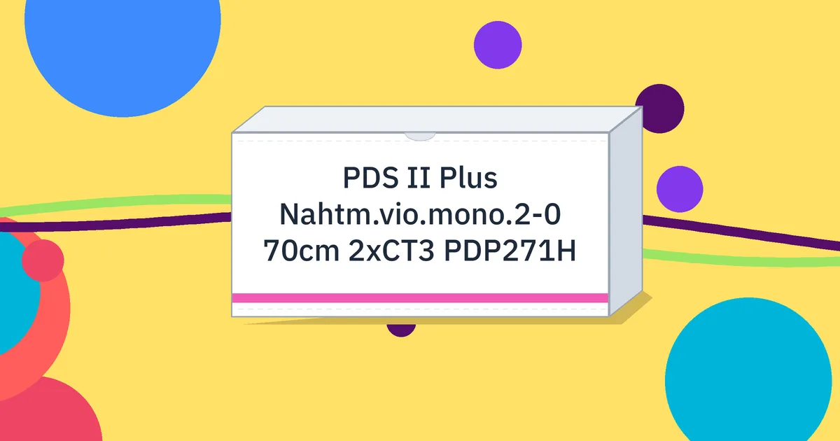 Symbolbild: Packung mit der Aufschrift PDS II Plus Nahtm.vio.mono.2-0 70cm 2xCT3 PDP271H (PZN 20895677) – Verfügbarkeit und Bezug in Apotheken in Frankfurt am Main