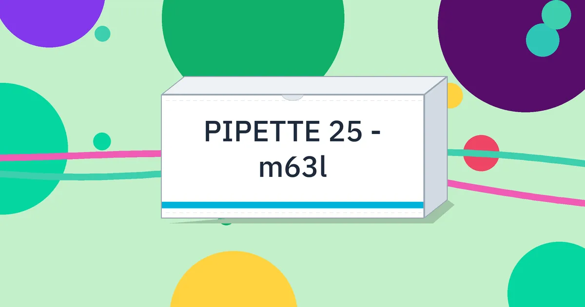 Symbolbild: Packung mit der Aufschrift PIPETTE 25 -m63l (PZN 00796849) – Verfügbarkeit und Bezug in Apotheken in Frankfurt am Main