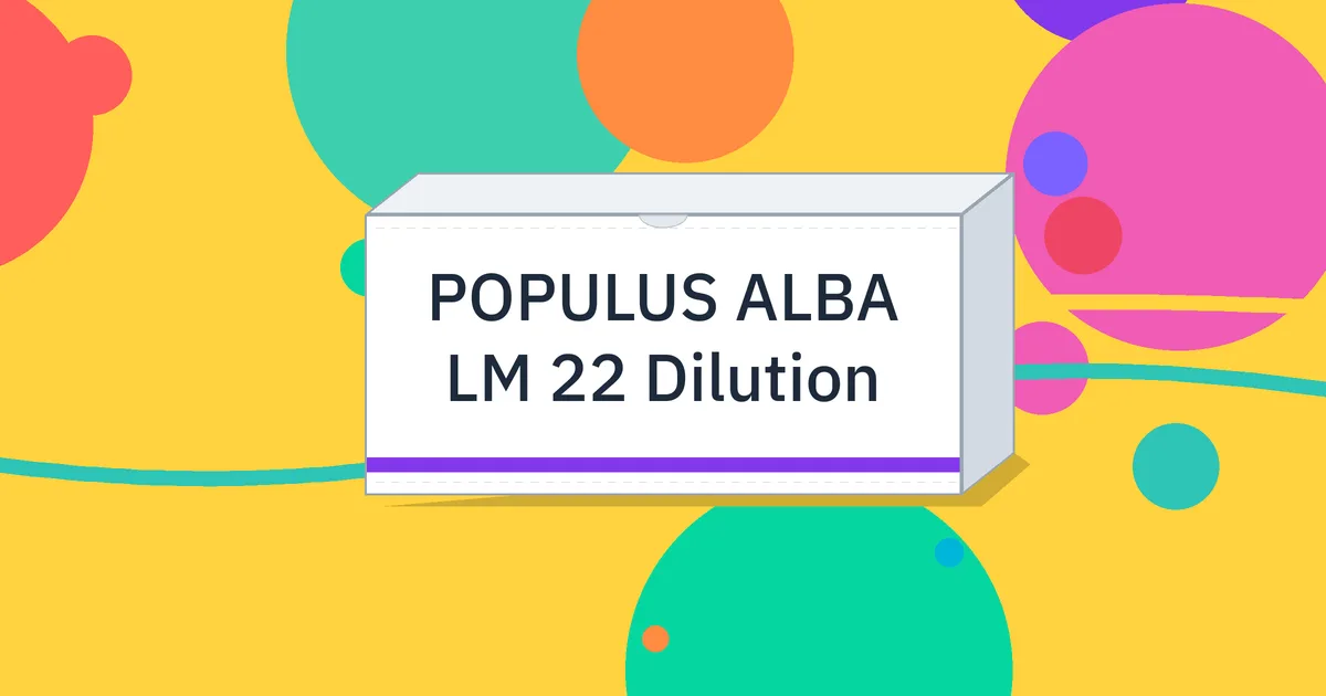 Symbolbild: Packung mit der Aufschrift POPULUS ALBA LM 22 Dilution (PZN 13663914) – Verfügbarkeit und Bezug in Apotheken in Frankfurt am Main