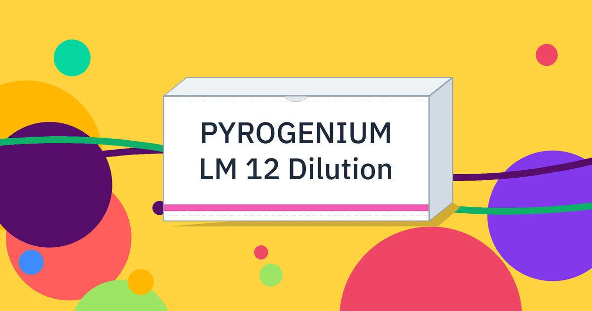 Symbolbild: Packung mit der Aufschrift PYROGENIUM LM 12 Dilution (PZN 10532175) – Verfügbarkeit und Bezug in Apotheken in Frankfurt am Main