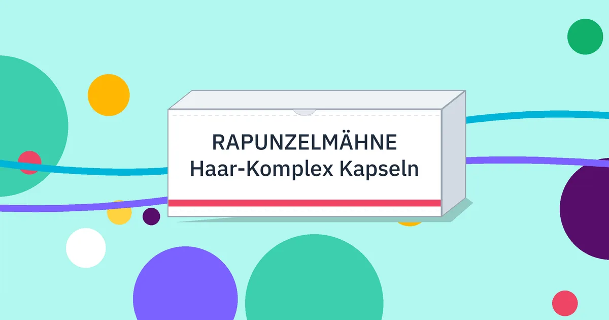 Symbolbild: Packung mit der Aufschrift RAPUNZELMÄHNE Haar-Komplex Kapseln (PZN 20078702) – Verfügbarkeit und Bezug in Apotheken in Frankfurt am Main