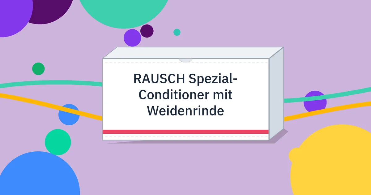 Symbolbild: Packung mit der Aufschrift RAUSCH Spezial-Conditioner mit Weidenrinde (PZN 18742736) – Verfügbarkeit und Bezug in Apotheken in Frankfurt am Main