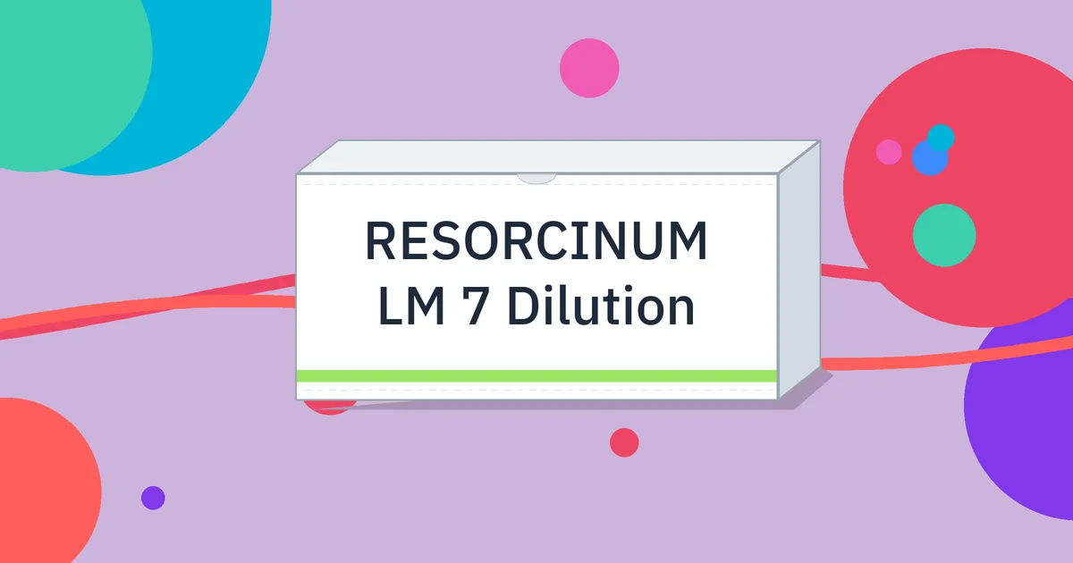 Symbolbild: Packung mit der Aufschrift RESORCINUM LM 7 Dilution (PZN 13047055) – Verfügbarkeit und Bezug in Apotheken in Frankfurt am Main