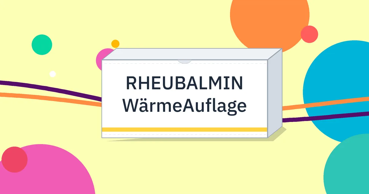 Symbolbild: Packung mit der Aufschrift RHEUBALMIN WärmeAuflage (PZN 12554761) – Verfügbarkeit und Bezug in Apotheken in Frankfurt am Main