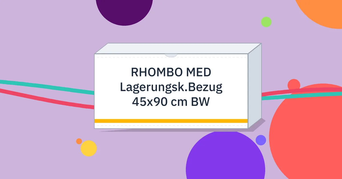 Symbolbild: Packung mit der Aufschrift RHOMBO MED Lagerungsk.Bezug 45x90 cm BW (PZN 07446762) – Verfügbarkeit und Bezug in Apotheken in Frankfurt am Main