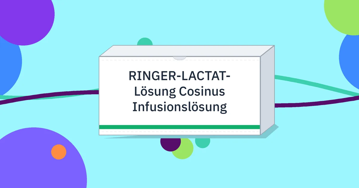 Symbolbild: Packung mit der Aufschrift RINGER-LACTAT-Lösung Cosinus Infusionslösung (PZN 18001738) – Verfügbarkeit und Bezug in Apotheken in Frankfurt am Main