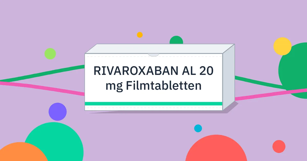 Symbolbild: Packung mit der Aufschrift RIVAROXABAN AL 20 mg Filmtabletten (PZN 19095032) – Verfügbarkeit und Bezug in Apotheken in Frankfurt am Main