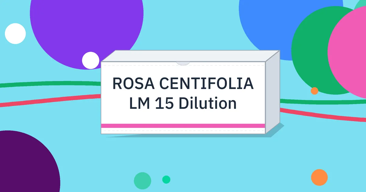 Symbolbild: Packung mit der Aufschrift ROSA CENTIFOLIA LM 15 Dilution (PZN 13055824) – Verfügbarkeit und Bezug in Apotheken in Frankfurt am Main