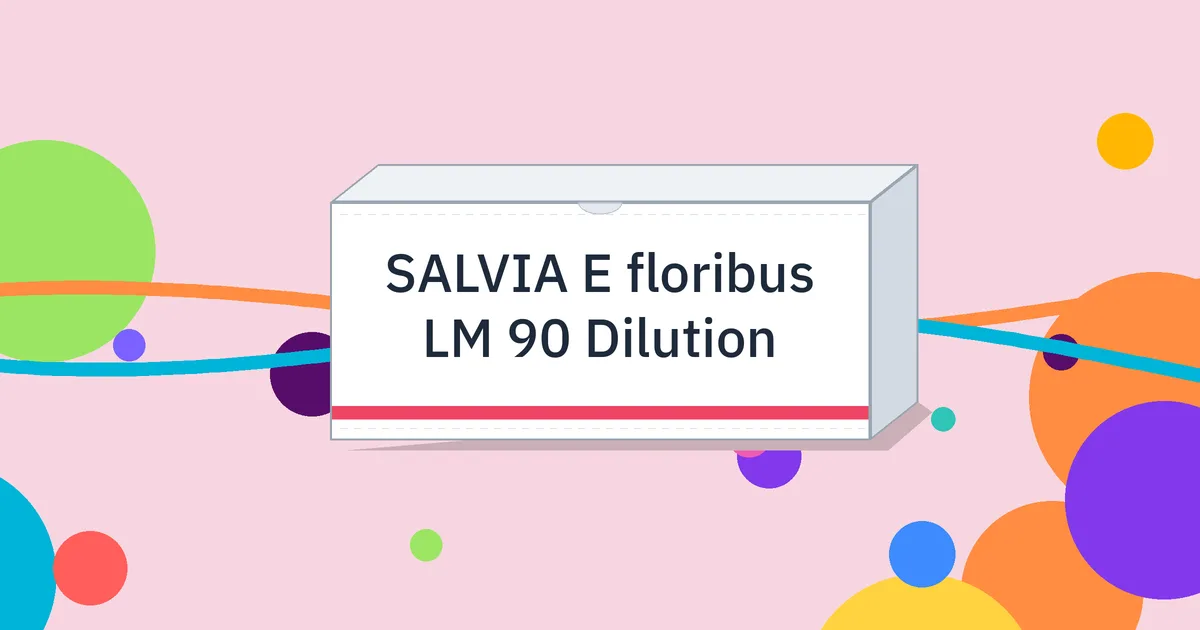 Symbolbild: Packung mit der Aufschrift SALVIA E floribus LM 90 Dilution (PZN 13179319) – Verfügbarkeit und Bezug in Apotheken in Frankfurt am Main