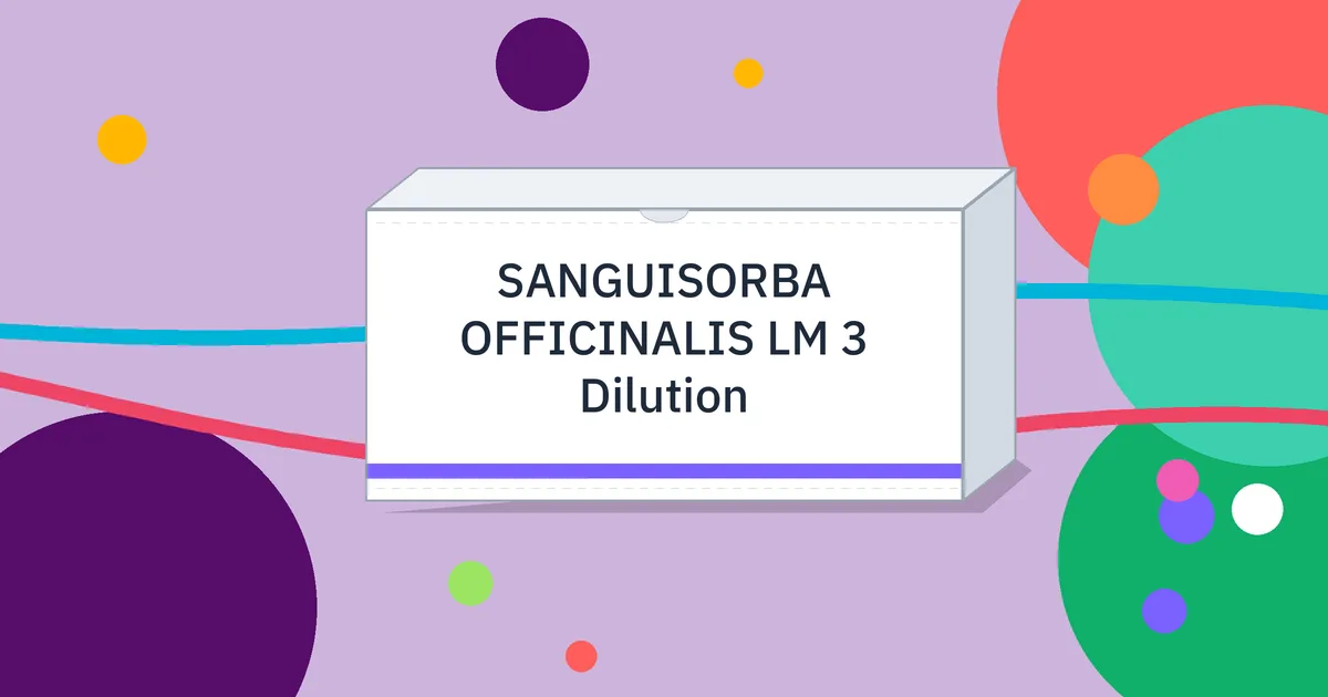 Symbolbild: Packung mit der Aufschrift SANGUISORBA OFFICINALIS LM 3 Dilution (PZN 13683271) – Verfügbarkeit und Bezug in Apotheken in Frankfurt am Main
