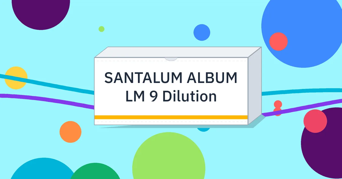 Symbolbild: Packung mit der Aufschrift SANTALUM ALBUM LM 9 Dilution (PZN 13684307) – Verfügbarkeit und Bezug in Apotheken in Frankfurt am Main