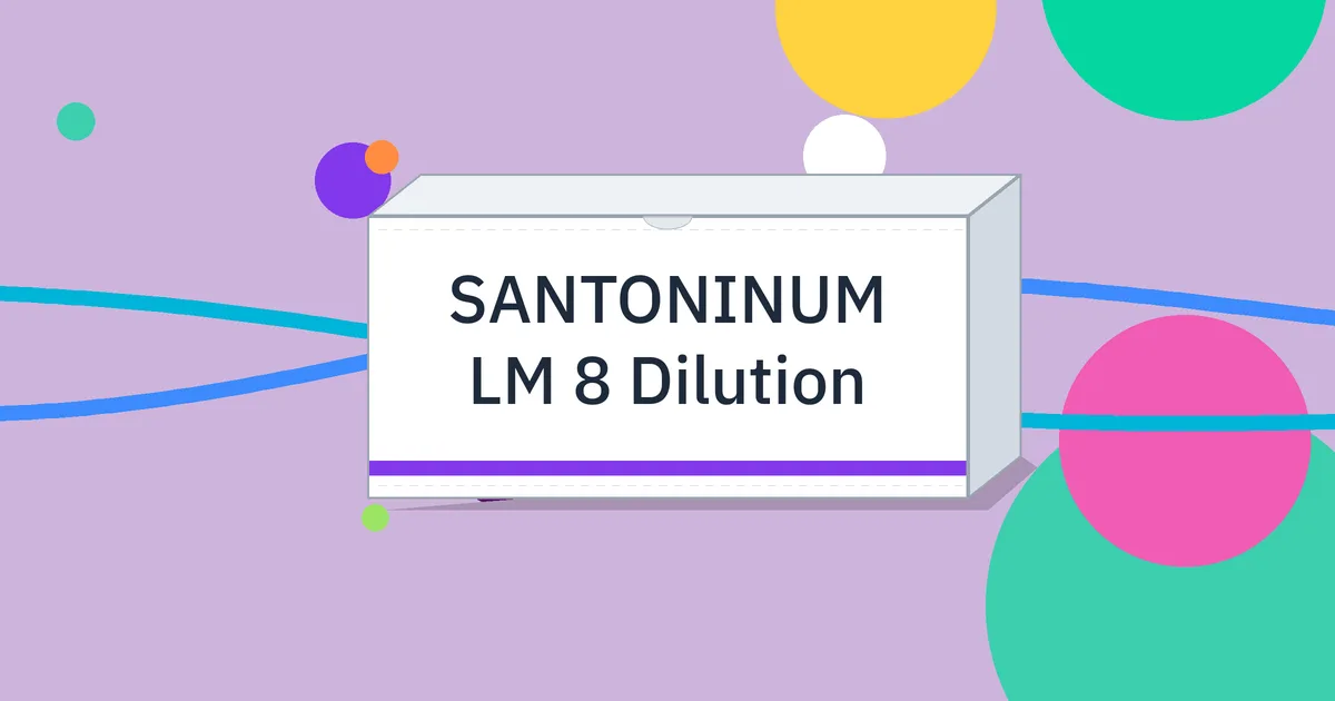 Symbolbild: Packung mit der Aufschrift SANTONINUM LM 8 Dilution (PZN 13685229) – Verfügbarkeit und Bezug in Apotheken in Frankfurt am Main