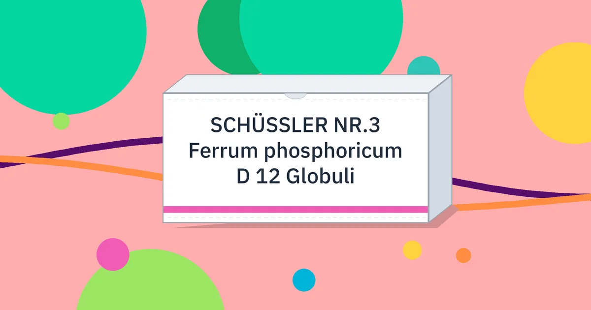 Symbolbild: Packung mit der Aufschrift SCHÜSSLER NR.3 Ferrum phosphoricum D 12 Globuli (PZN 18111852) – Verfügbarkeit und Bezug in Apotheken in Frankfurt am Main