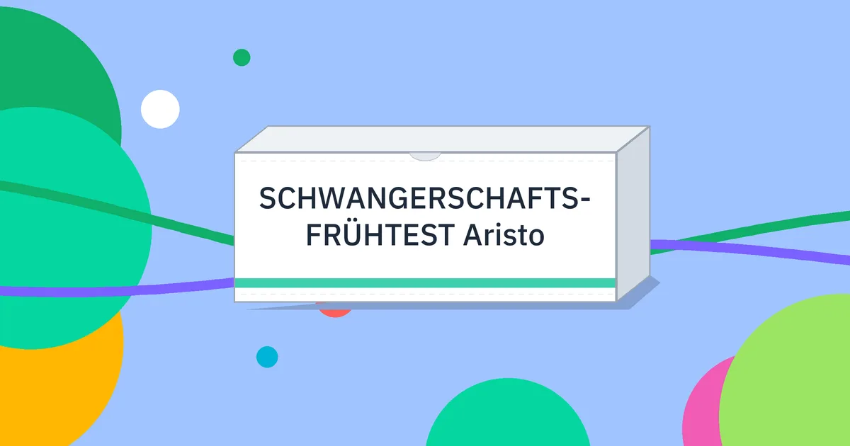 Symbolbild: Packung mit der Aufschrift SCHWANGERSCHAFTS-FRÜHTEST Aristo (PZN 17836547) – Verfügbarkeit und Bezug in Apotheken in Frankfurt am Main