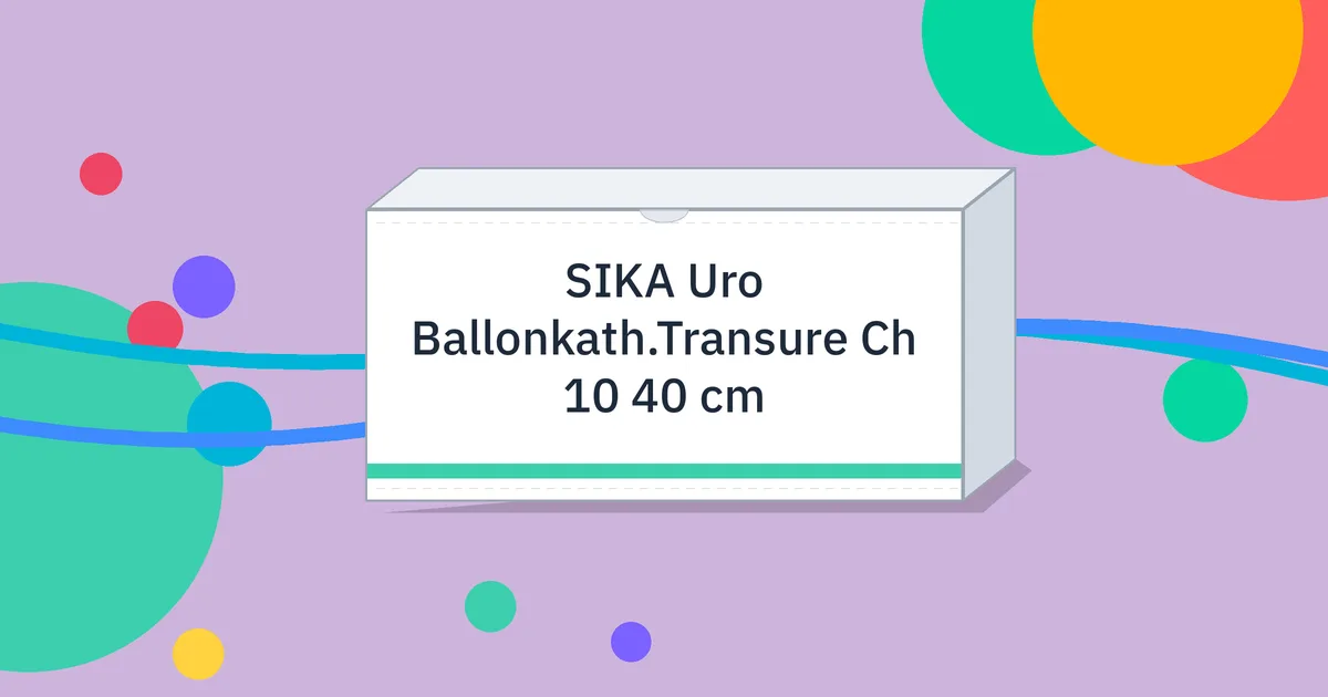 Symbolbild: Packung mit der Aufschrift SIKA Uro Ballonkath.Transure Ch 10 40 cm (PZN 03407050) – Verfügbarkeit und Bezug in Apotheken in Frankfurt am Main