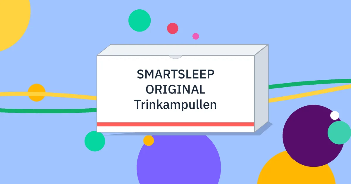 Symbolbild: Packung mit der Aufschrift SMARTSLEEP ORIGINAL Trinkampullen (PZN 16874669) – Verfügbarkeit und Bezug in Apotheken in Frankfurt am Main