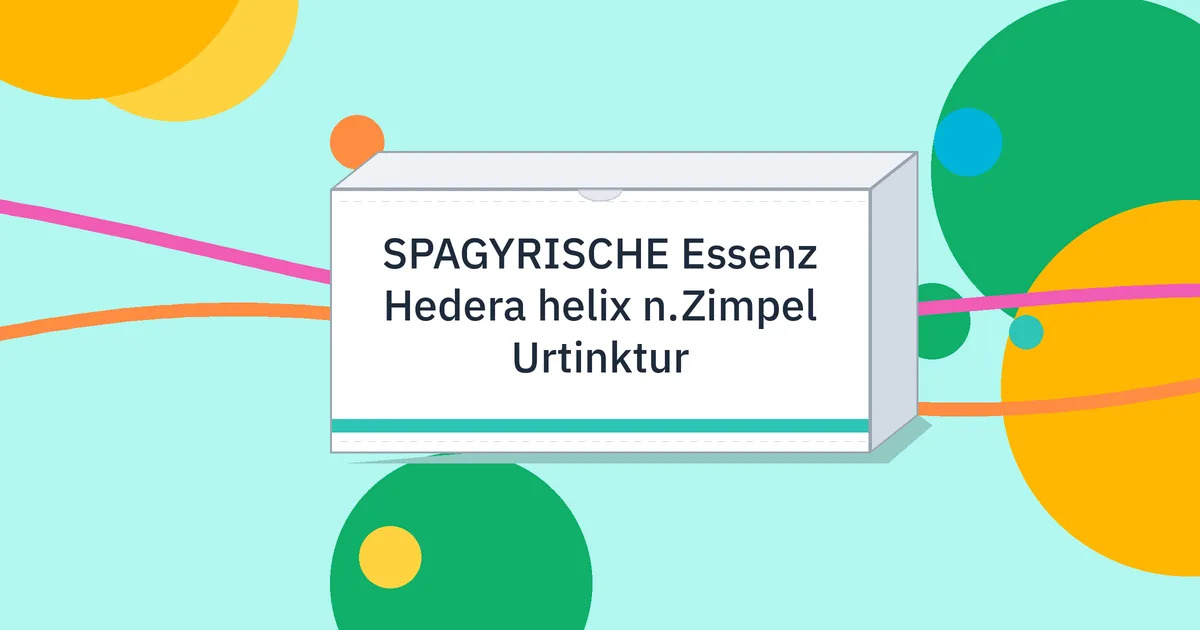Symbolbild: Packung mit der Aufschrift SPAGYRISCHE Essenz Hedera helix n.Zimpel Urtinktur (PZN 18768960) – Verfügbarkeit und Bezug in Apotheken in Frankfurt am Main