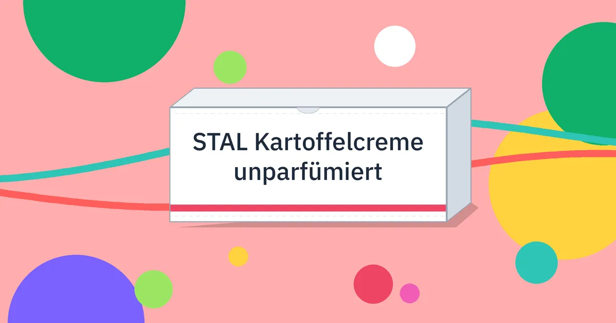Symbolbild: Packung mit der Aufschrift STAL Kartoffelcreme unparfümiert (PZN 03109884) – Verfügbarkeit und Bezug in Apotheken in Frankfurt am Main