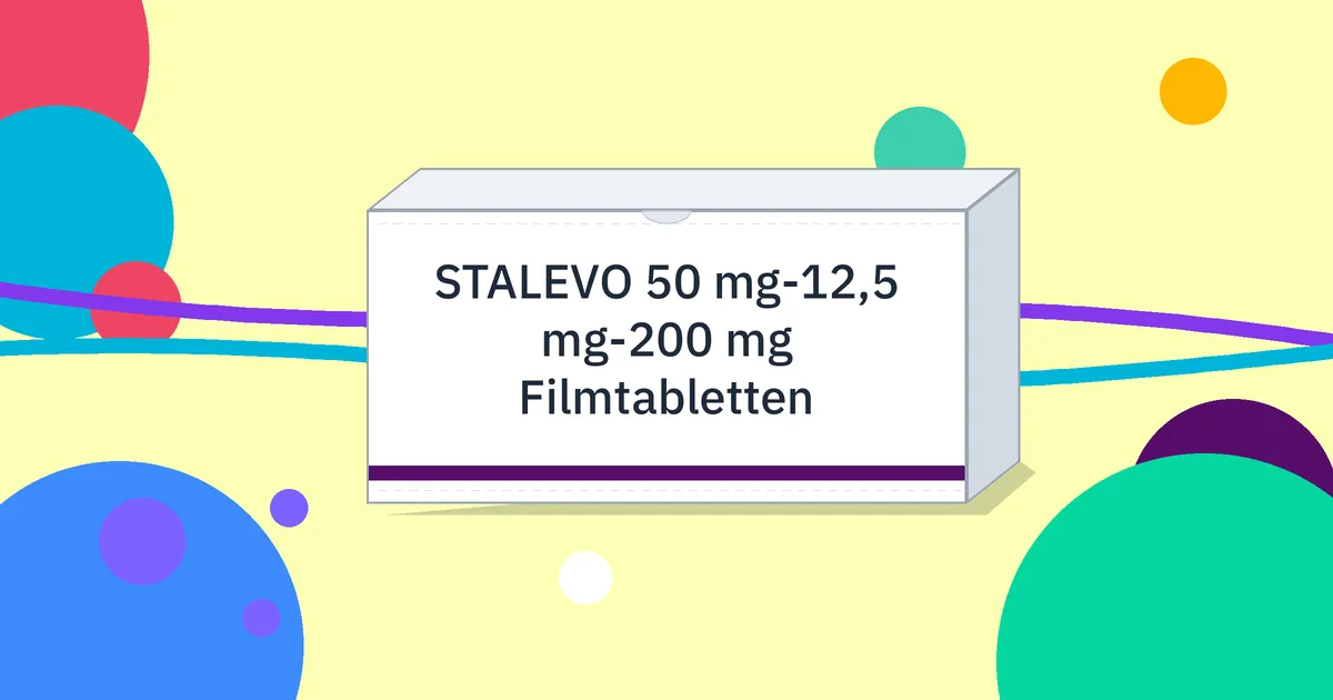 Symbolbild: Packung mit der Aufschrift STALEVO 50 mg-12,5 mg-200 mg Filmtabletten (PZN 01682668) – Verfügbarkeit und Bezug in Apotheken in Frankfurt am Main