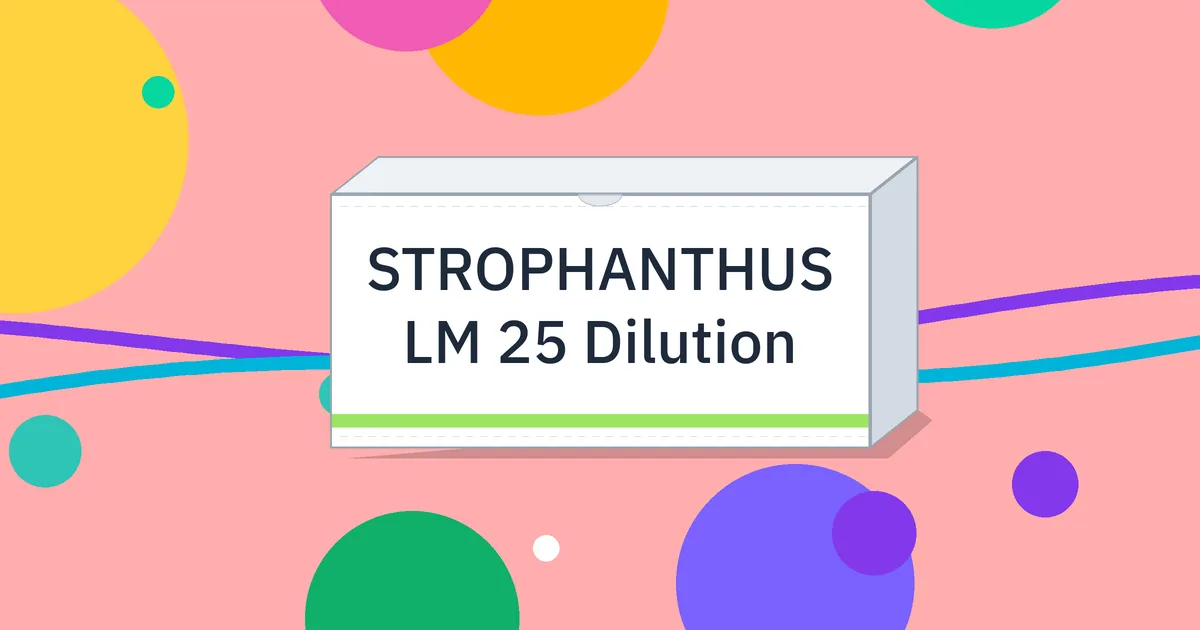 Symbolbild: Packung mit der Aufschrift STROPHANTHUS LM 25 Dilution (PZN 13205028) – Verfügbarkeit und Bezug in Apotheken in Frankfurt am Main
