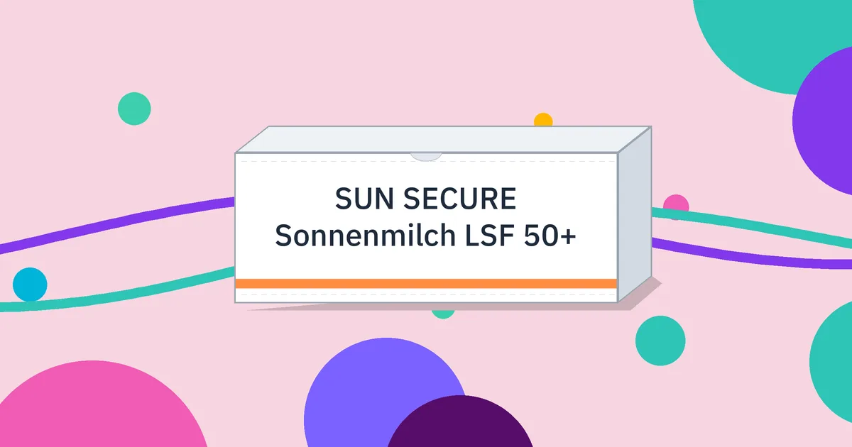 Symbolbild: Packung mit der Aufschrift SUN SECURE Sonnenmilch LSF 50+ (PZN 20788361) – Verfügbarkeit und Bezug in Apotheken in Frankfurt am Main