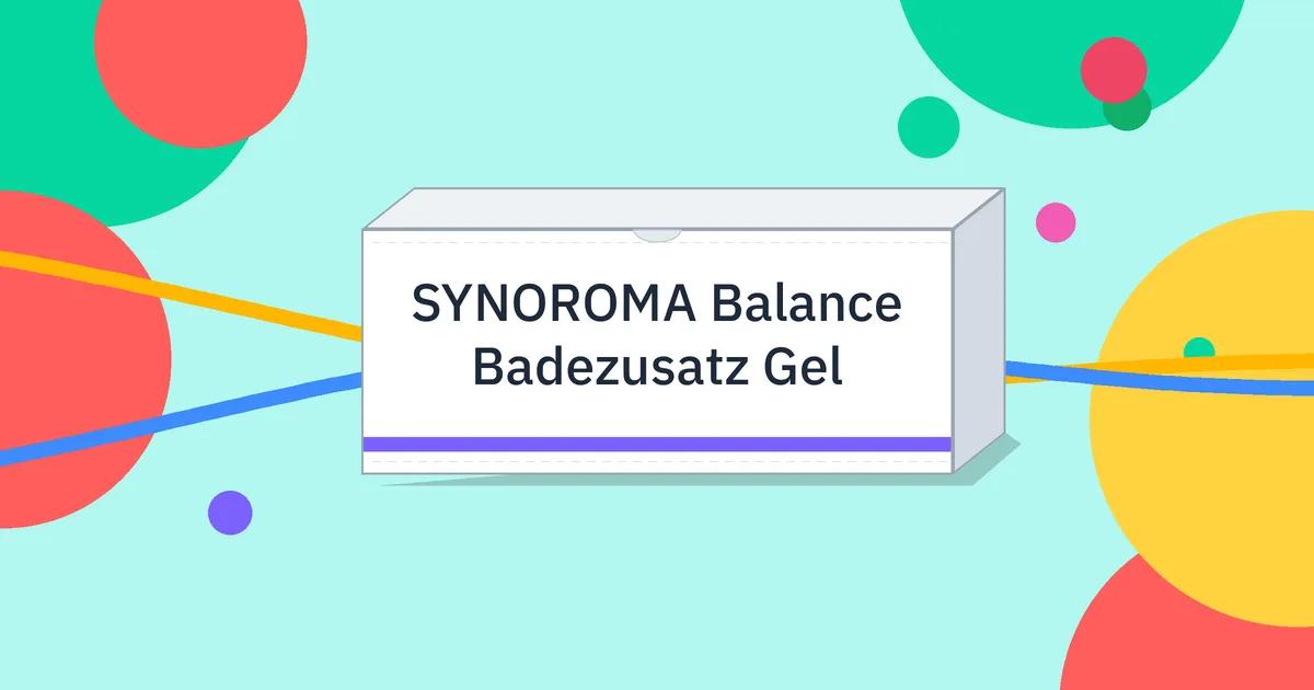 Symbolbild: Packung mit der Aufschrift SYNOROMA Balance Badezusatz Gel (PZN 00329409) – Verfügbarkeit und Bezug in Apotheken in Frankfurt am Main