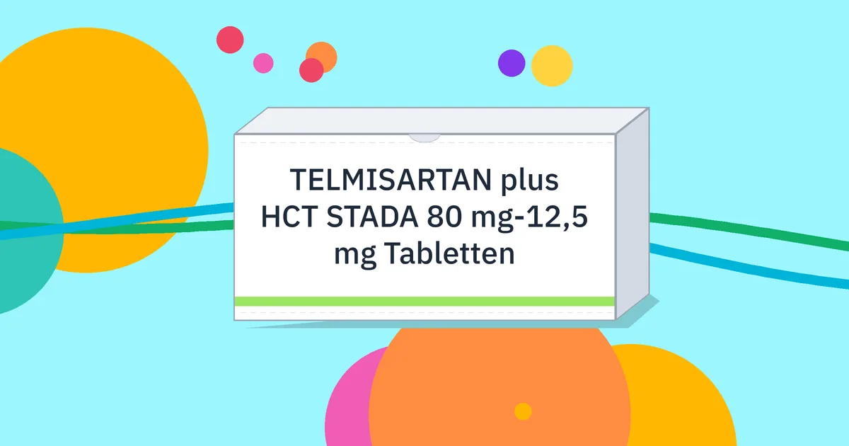 Symbolbild: Packung mit der Aufschrift TELMISARTAN plus HCT STADA 80 mg-12,5 mg Tabletten (PZN 08738260) – Verfügbarkeit und Bezug in Apotheken in Frankfurt am Main
