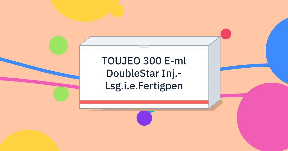 Symbolbild: Packung mit der Aufschrift TOUJEO 300 E-ml DoubleStar Inj.-Lsg.i.e.Fertigpen (PZN 17867826) – Verfügbarkeit und Bezug in Apotheken in Frankfurt am Main