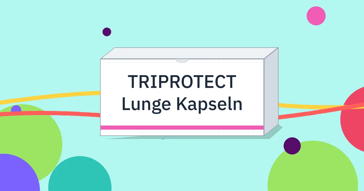 Symbolbild: Packung mit der Aufschrift TRIPROTECT Lunge Kapseln (PZN 17179204) – Verfügbarkeit und Bezug in Apotheken in Frankfurt am Main