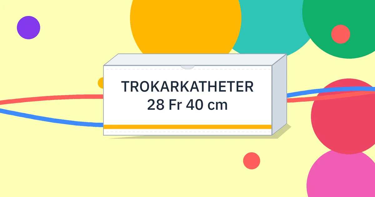 Symbolbild: Packung mit der Aufschrift TROKARKATHETER 28 Fr 40 cm (PZN 16167630) – Verfügbarkeit und Bezug in Apotheken in Frankfurt am Main
