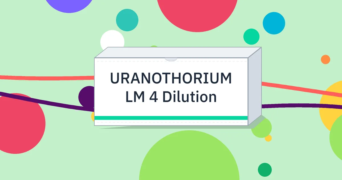 Symbolbild: Packung mit der Aufschrift URANOTHORIUM LM 4 Dilution (PZN 13256646) – Verfügbarkeit und Bezug in Apotheken in Frankfurt am Main