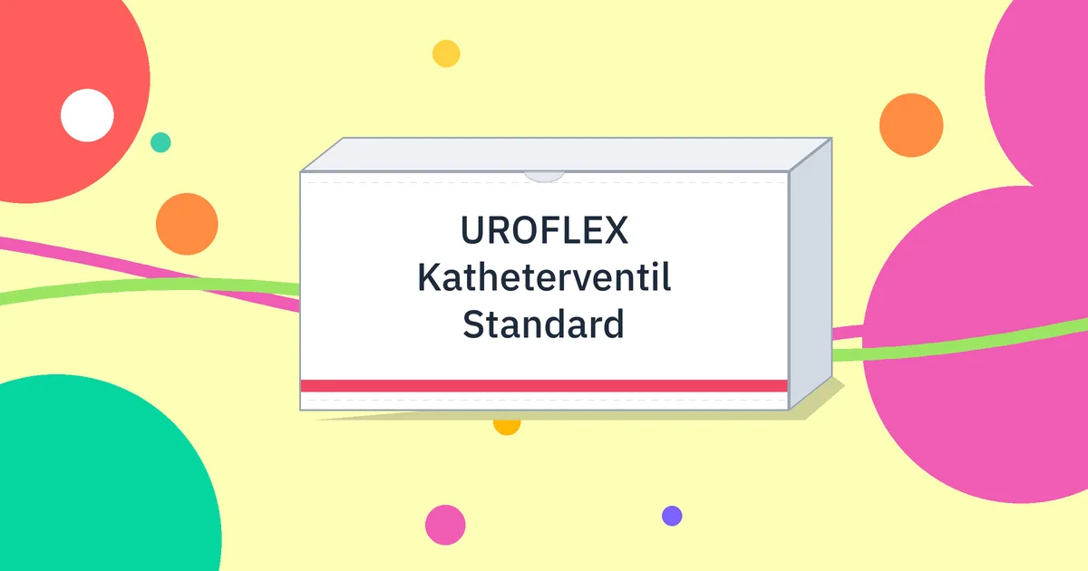 Symbolbild: Packung mit der Aufschrift UROFLEX Katheterventil Standard (PZN 18724862) – Verfügbarkeit und Bezug in Apotheken in Frankfurt am Main