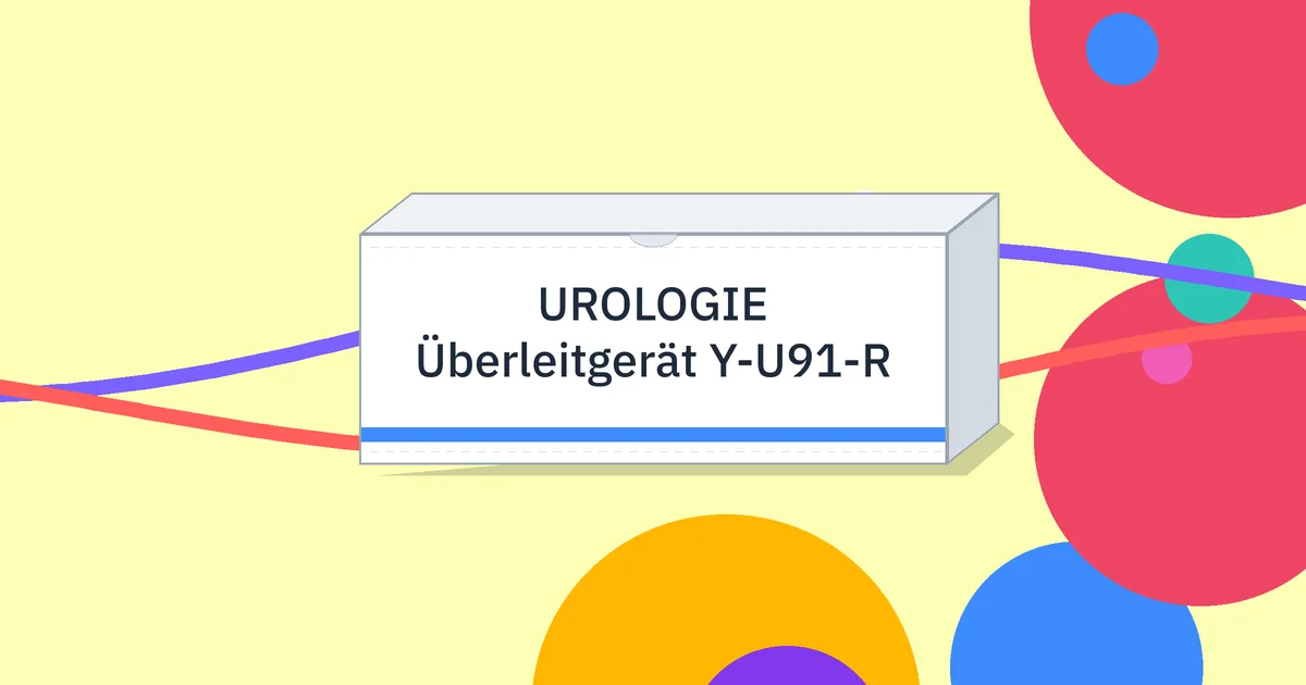 Symbolbild: Packung mit der Aufschrift UROLOGIE Überleitgerät Y-U91-R (PZN 11216424) – Verfügbarkeit und Bezug in Apotheken in Frankfurt am Main