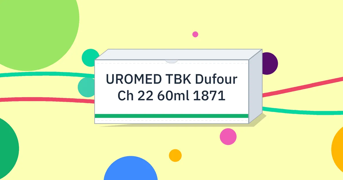 Symbolbild: Packung mit der Aufschrift UROMED TBK Dufour Ch 22 60ml 1871 (PZN 04672854) – Verfügbarkeit und Bezug in Apotheken in Frankfurt am Main