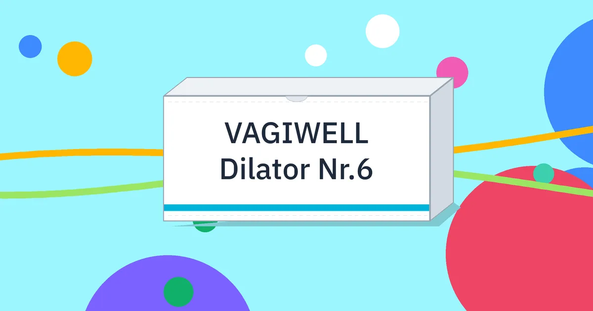 Symbolbild: Packung mit der Aufschrift VAGIWELL Dilator Nr.6 (PZN 11008157) – Verfügbarkeit und Bezug in Apotheken in Frankfurt am Main