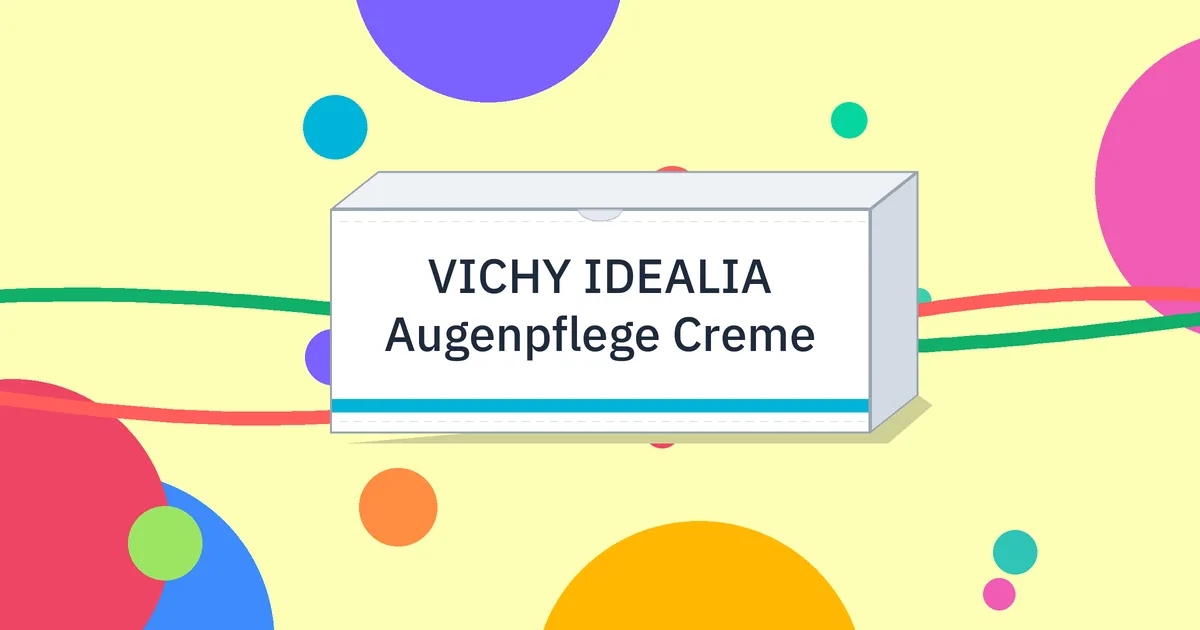 Symbolbild: Packung mit der Aufschrift VICHY IDEALIA Augenpflege Creme (PZN 10339113) – Verfügbarkeit und Bezug in Apotheken in Frankfurt am Main