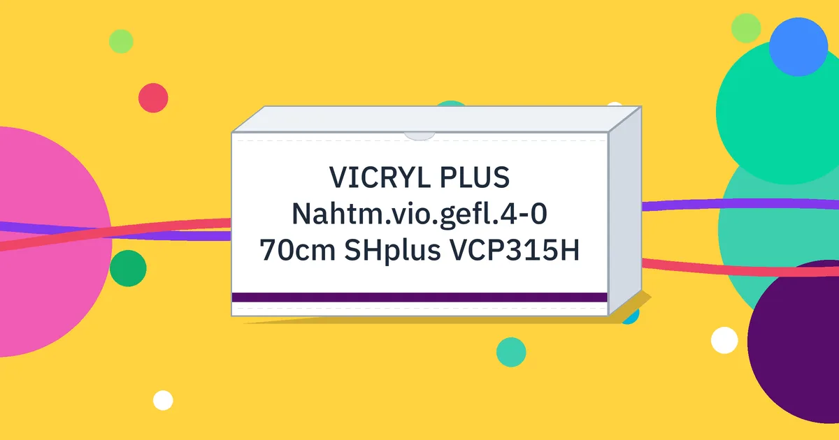 Symbolbild: Packung mit der Aufschrift VICRYL PLUS Nahtm.vio.gefl.4-0 70cm SHplus VCP315H (PZN 16798129) – Verfügbarkeit und Bezug in Apotheken in Frankfurt am Main