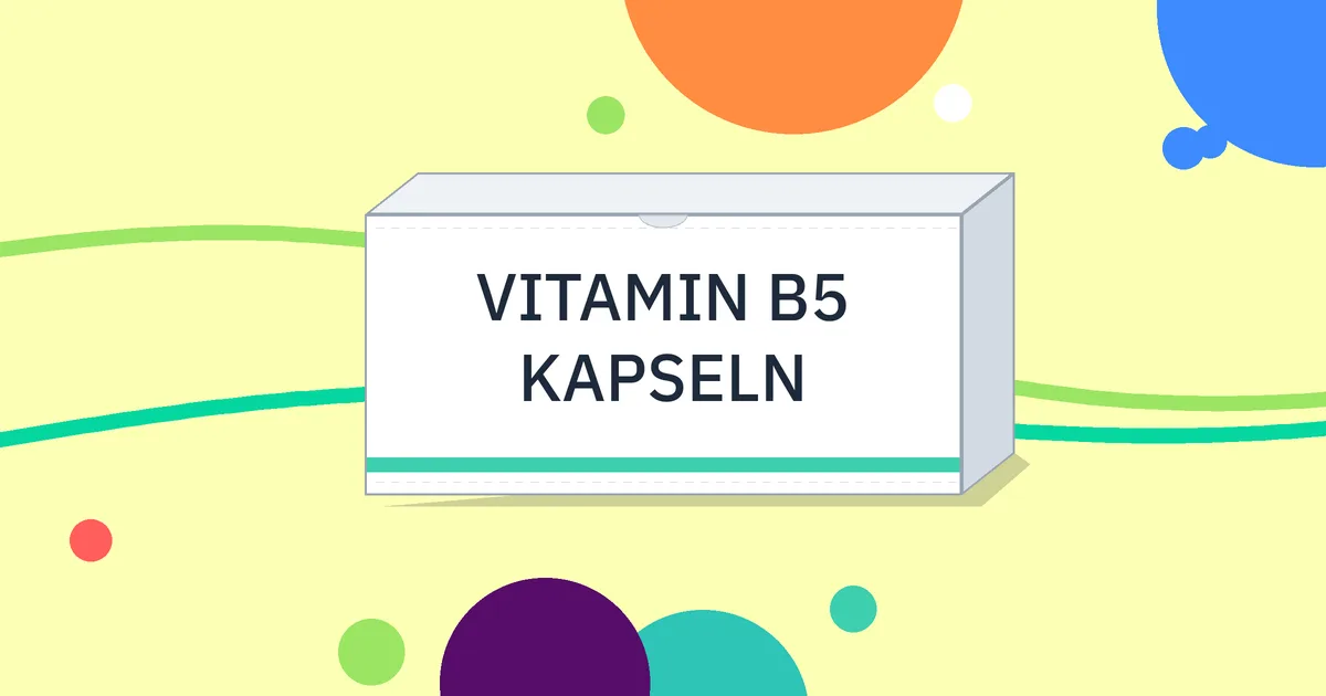 Symbolbild: Packung mit der Aufschrift VITAMIN B5 KAPSELN (PZN 13724053) – Verfügbarkeit und Bezug in Apotheken in Frankfurt am Main