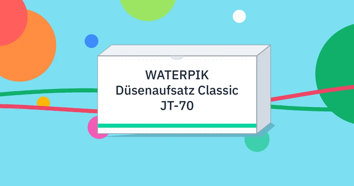 Symbolbild: Packung mit der Aufschrift WATERPIK Düsenaufsatz Classic JT-70 (PZN 15530732) – Verfügbarkeit und Bezug in Apotheken in Frankfurt am Main