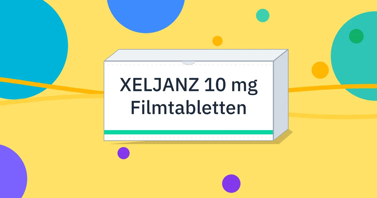 Symbolbild: Packung mit der Aufschrift XELJANZ 10 mg Filmtabletten (PZN 15231981) – Verfügbarkeit und Bezug in Apotheken in Frankfurt am Main