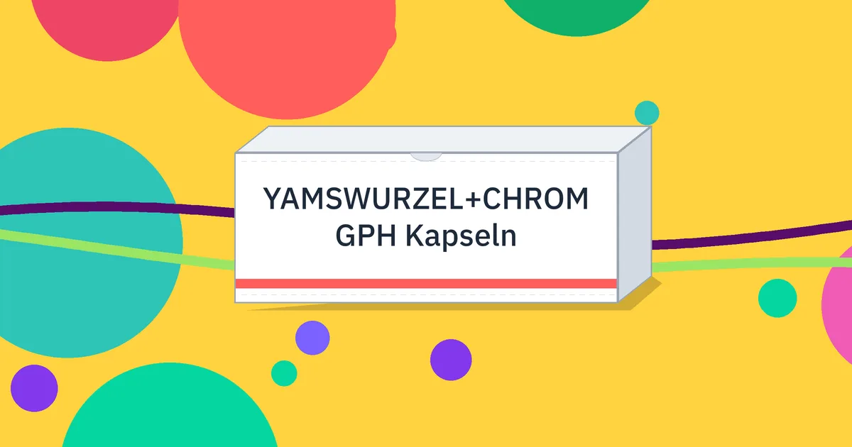 Symbolbild: Packung mit der Aufschrift YAMSWURZEL+CHROM GPH Kapseln (PZN 04699250) – Verfügbarkeit und Bezug in Apotheken in Frankfurt am Main