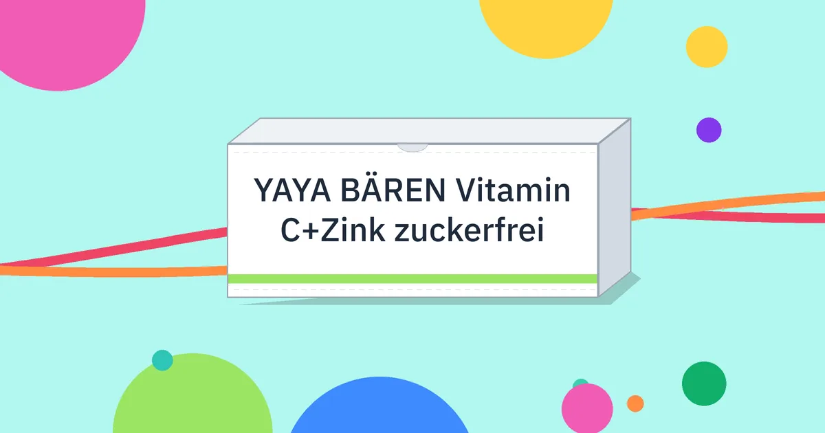 Symbolbild: Packung mit der Aufschrift YAYA BÄREN Vitamin C+Zink zuckerfrei (PZN 16230386) – Verfügbarkeit und Bezug in Apotheken in Frankfurt am Main
