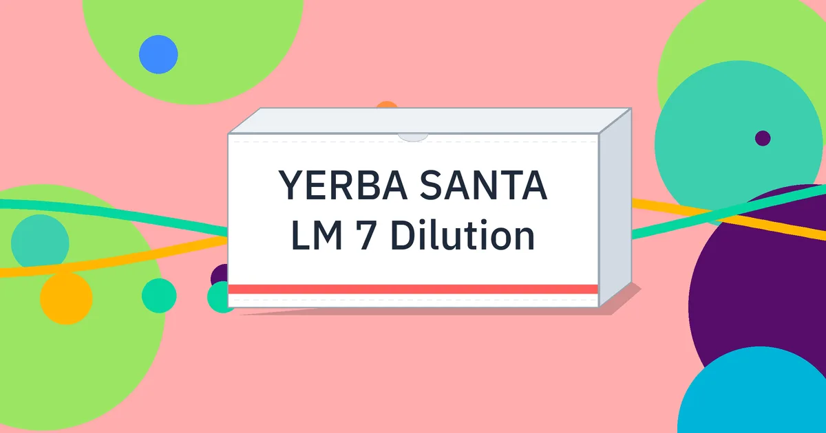 Symbolbild: Packung mit der Aufschrift YERBA SANTA LM 7 Dilution (PZN 13284967) – Verfügbarkeit und Bezug in Apotheken in Frankfurt am Main