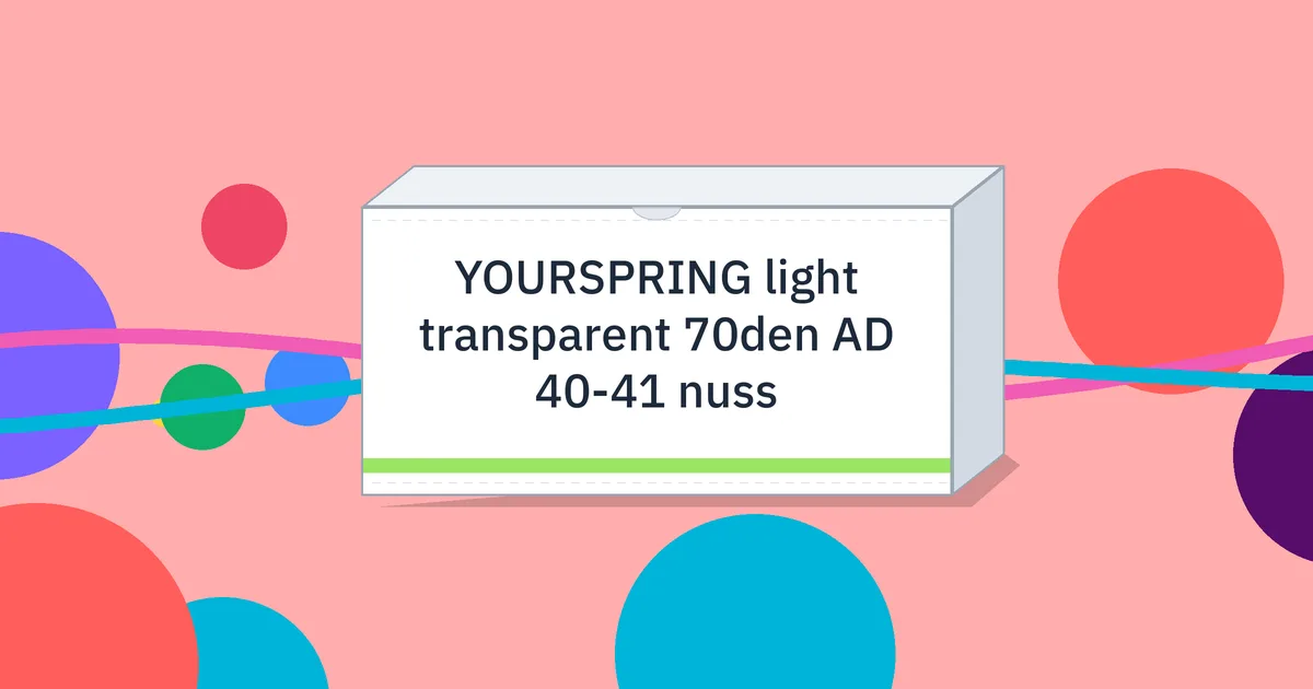 Symbolbild: Packung mit der Aufschrift YOURSPRING light transparent 70den AD 40-41 nuss (PZN 18056018) – Verfügbarkeit und Bezug in Apotheken in Frankfurt am Main