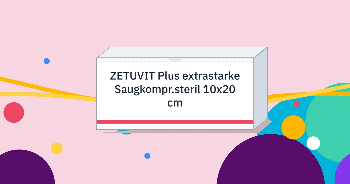 Symbolbild: Packung mit der Aufschrift ZETUVIT Plus extrastarke Saugkompr.steril 10x20 cm (PZN 16356118) – Verfügbarkeit und Bezug in Apotheken in Frankfurt am Main