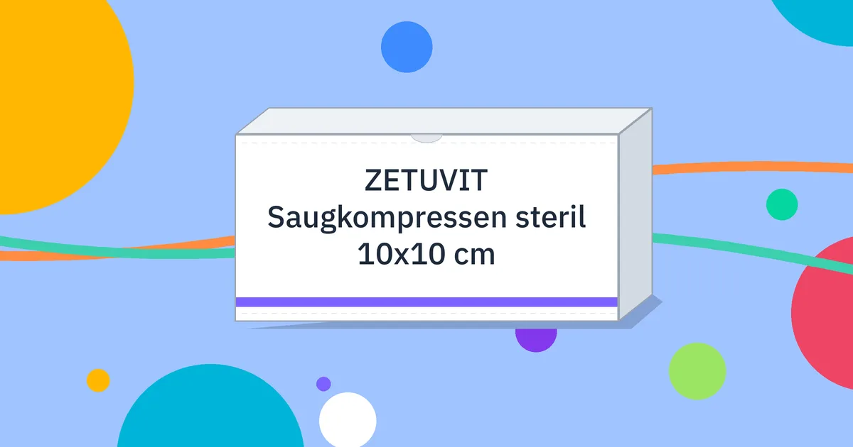 Symbolbild: Packung mit der Aufschrift ZETUVIT Saugkompressen steril 10x10 cm (PZN 15824758) – Verfügbarkeit und Bezug in Apotheken in Frankfurt am Main