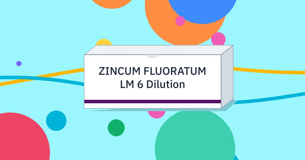 Symbolbild: Packung mit der Aufschrift ZINCUM FLUORATUM LM 6 Dilution (PZN 13293044) – Verfügbarkeit und Bezug in Apotheken in Frankfurt am Main