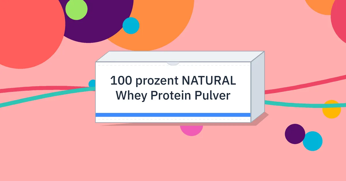 Symbolbild: Packung mit der Aufschrift 100 prozent NATURAL Whey Protein Pulver (PZN 07128335) – Verfügbarkeit und Bezug in Apotheken in Frankfurt am Main