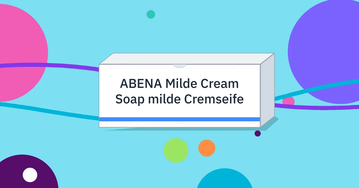 Symbolbild: Packung mit der Aufschrift ABENA Milde Cream Soap milde Cremseife (PZN 18377745) – Verfügbarkeit und Bezug in Apotheken in Frankfurt am Main